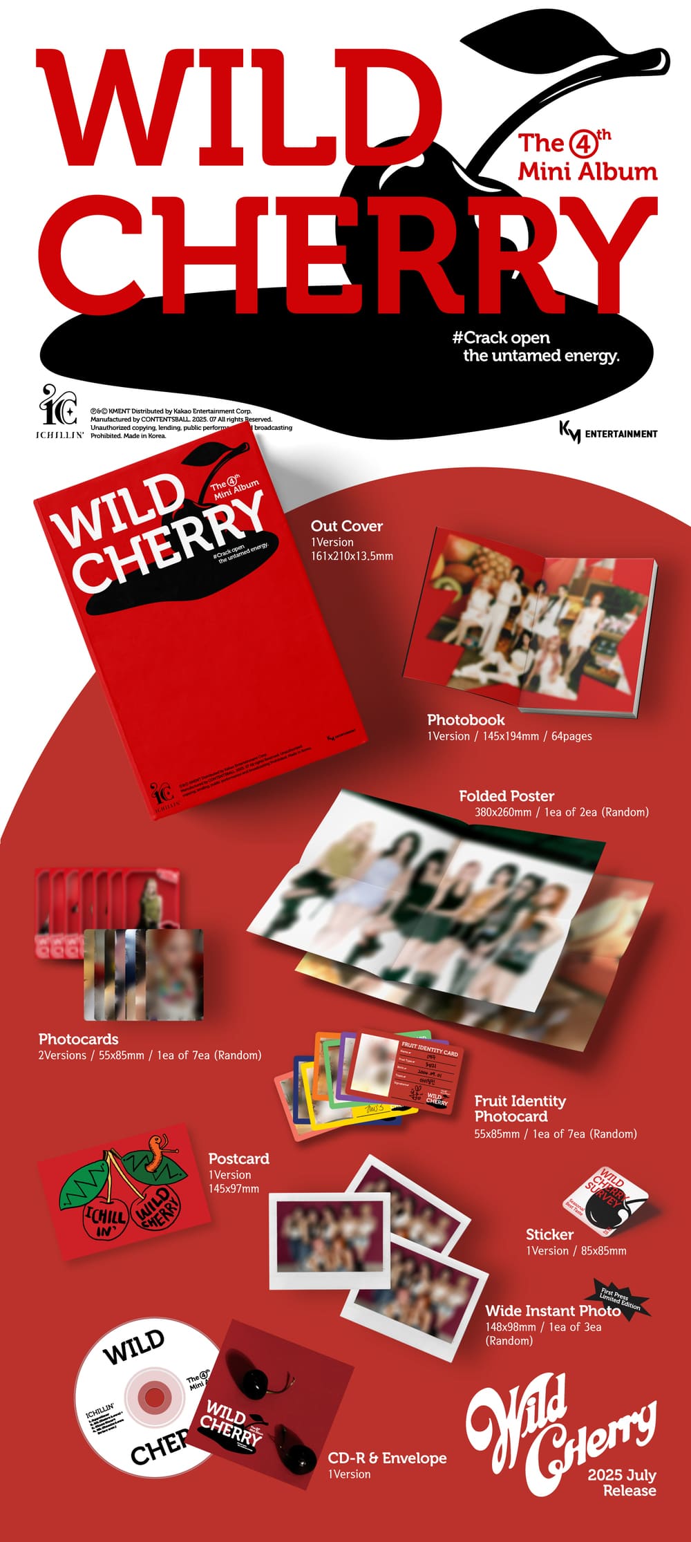KPOPTOGETHER - 아이칠린 (ICHILLIN') - 4TH MINI ALBUM [WILD CHERRY]